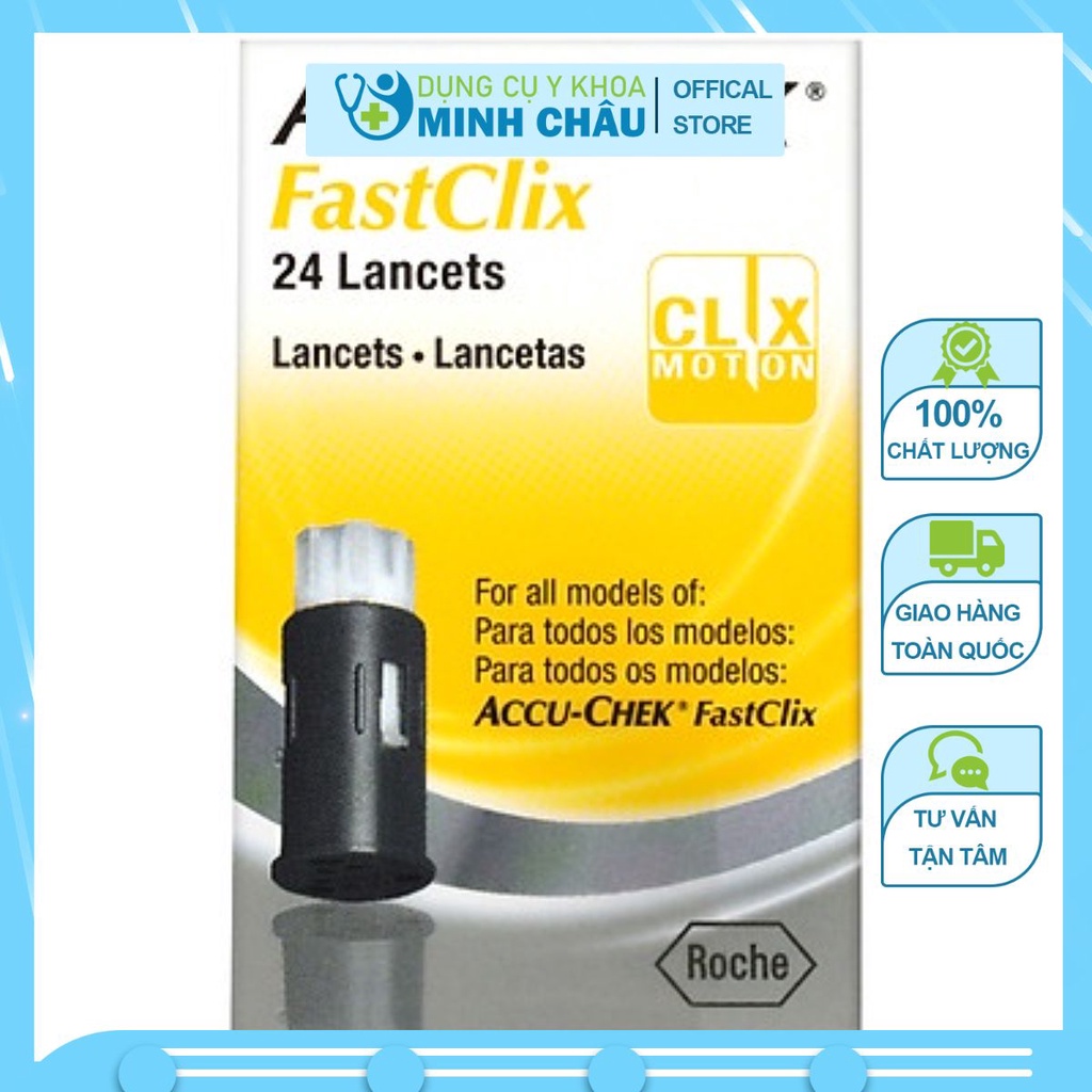 Kim Lấy Máu Accu-chek Fastclix lancet 24 ( Dùng cho bút lấy máu Accu ...