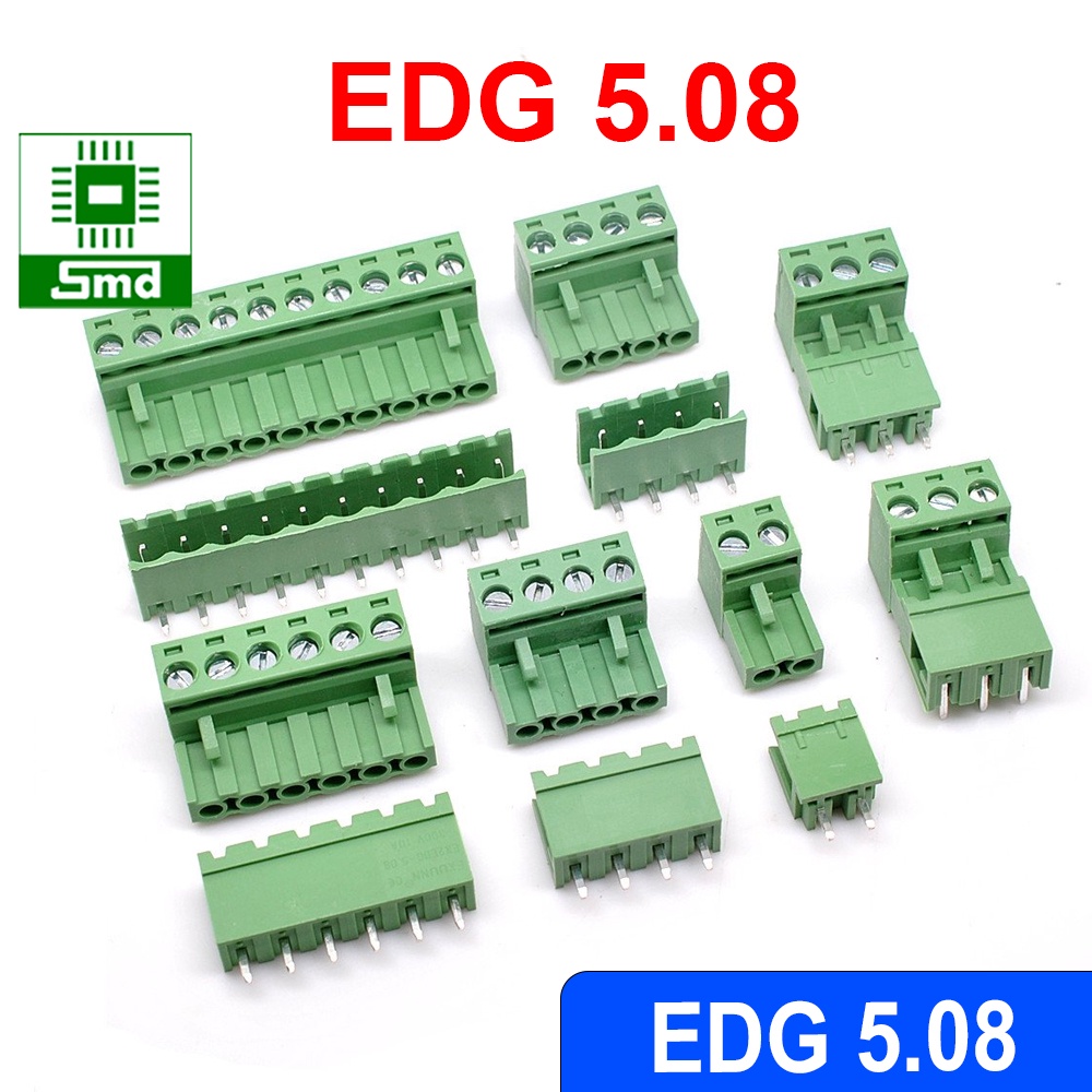 Cọc nguồn cầu đấu xanh 2EDG 5.08 Pluggable Terminal Block 5.08mm 2P 3P 4P 5P 6P 7P 8P Header cắm ...
