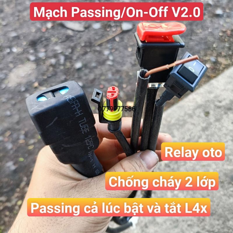 Mạch Passing/ On-Off trợ sáng L4 V2.0 Dùng Relay Oto cao cấp| Tất cả ...