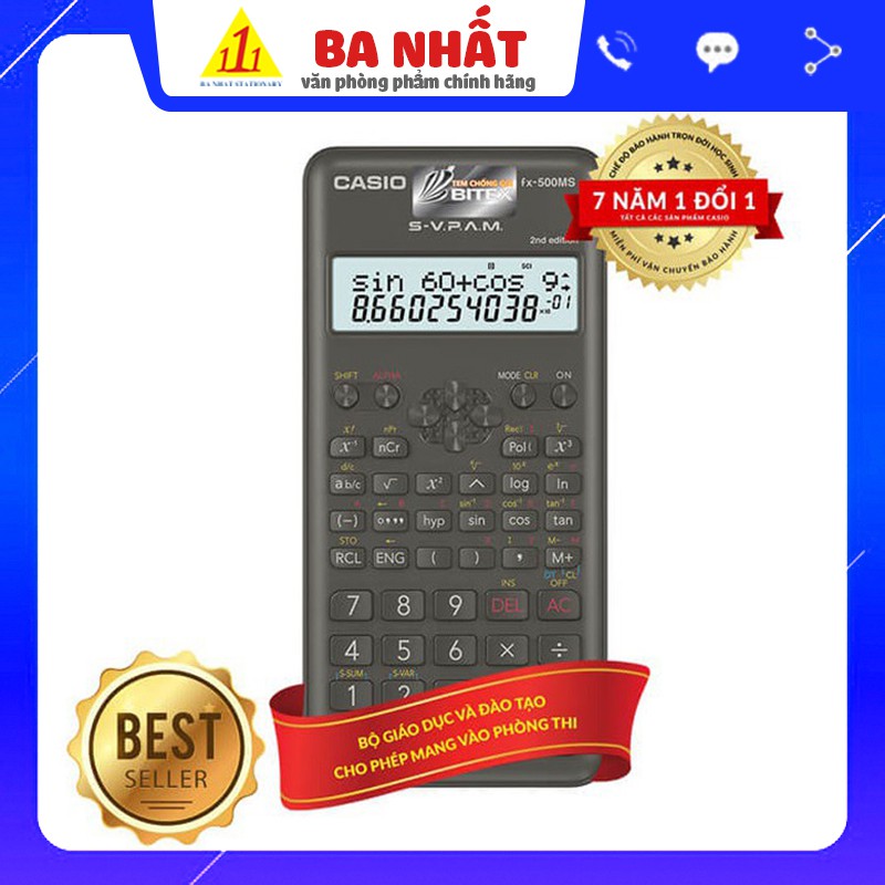 Máy tính Casio fx-500MS - 2nd Edition | Shopee Việt Nam