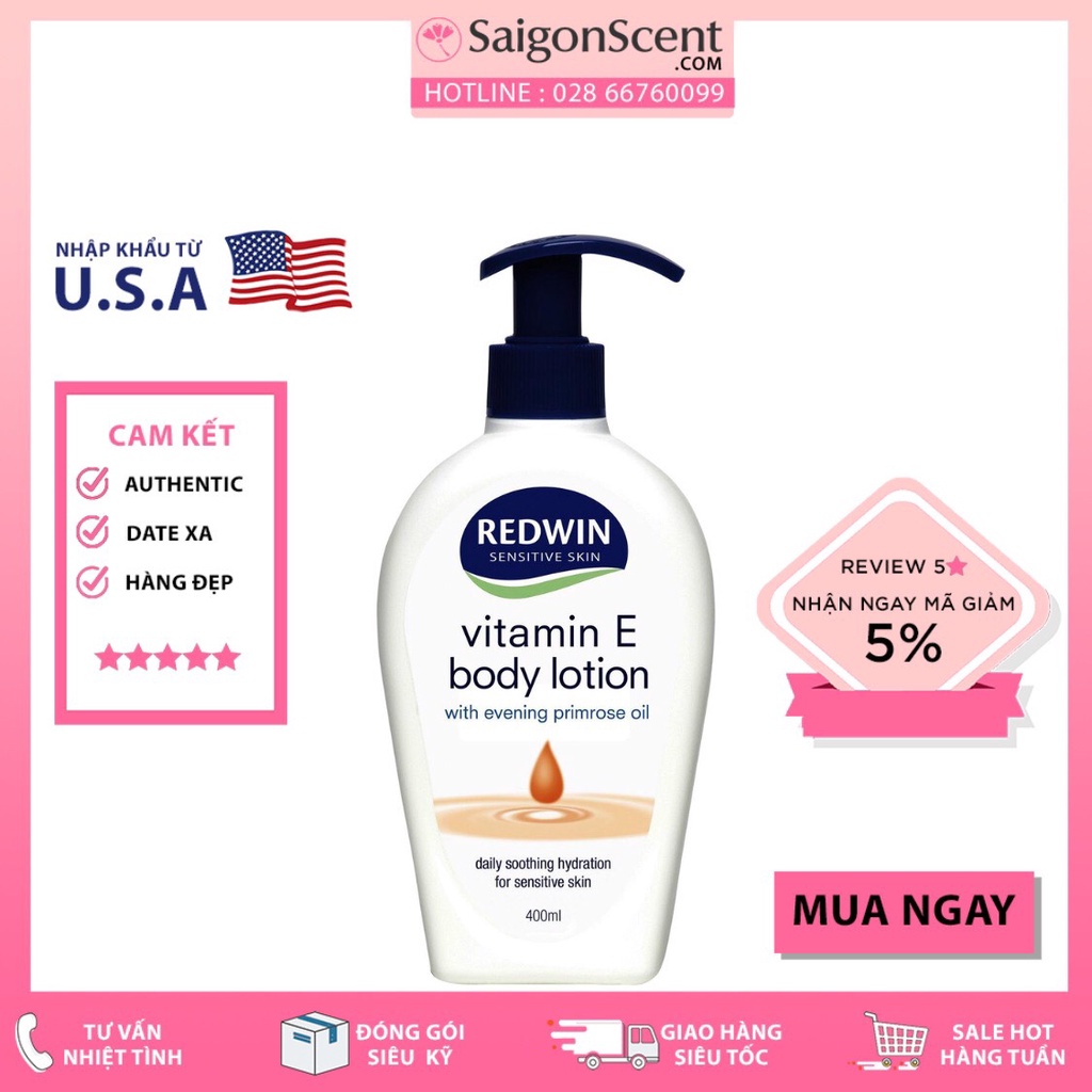 Kem Dưỡng Thể Redwin Vitamin E Body Lotion ( 400mL ) | Shopee Việt Nam