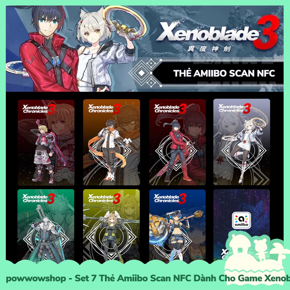 [Sẵn VN - Hỏa Tốc] Set 7 Thẻ Amiibo Scan NFC Dành Cho Game Xenoblade 3 ...