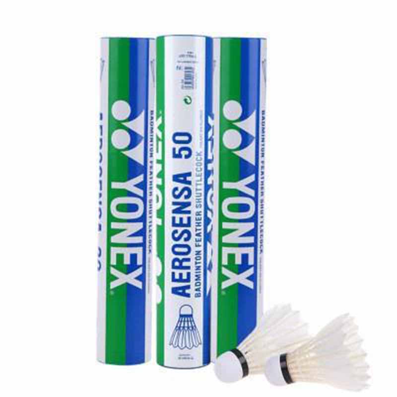 Yonex Aerosensa 50 Badminton Feather Racket Shuttlecock 12 PCS White ...