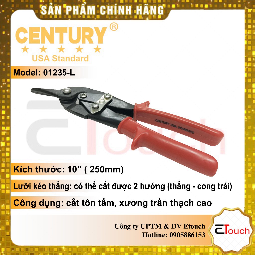 Kéo Cắt Tôn TRÁI (Đỏ) Century 10 (250mm) - 01235-L | Shopee Việt Nam