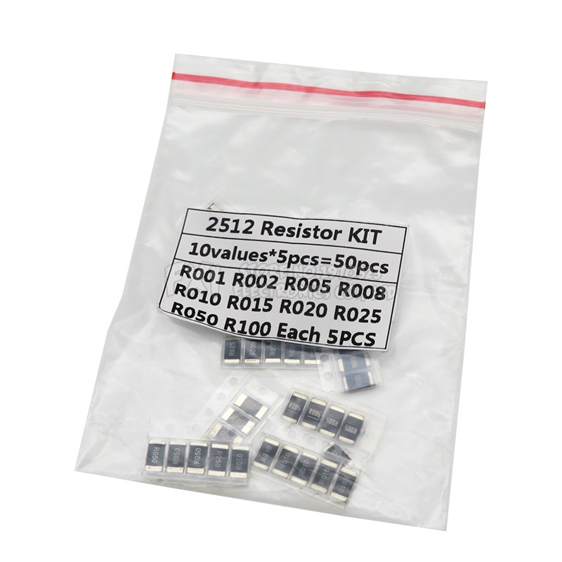 Set 50 Điện Trở 2512 SMD 10 Loại R020 R025 R050 R100 R100 Bằng Hợp Kim ...