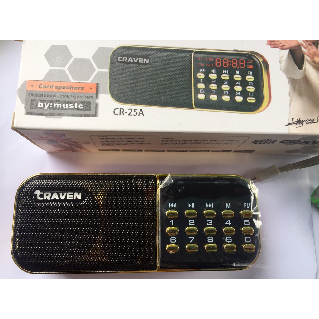 [sale giá] Loa Craven CR-25A, 25A nghe nhạc thẻ nhớ, USB, FM Chính Hãng ...