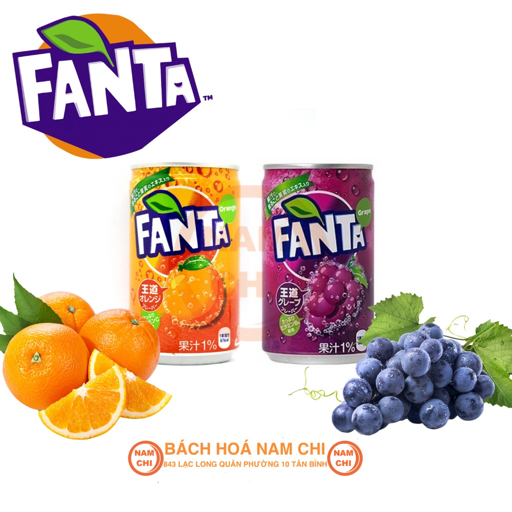 [FANTA MINI] Nước Ngọt Có Ga Fanta Mini 100ml Có 2 Vị Nho Cam - Nhật ...
