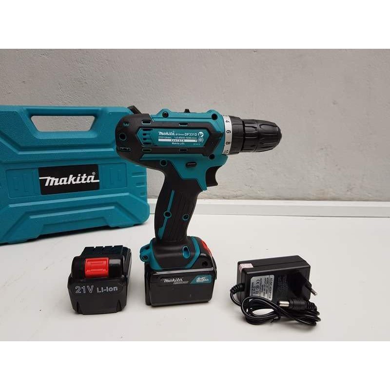 Máy khoan pin Makita 21V, bắn vít, khoan sắt, gỗ, bê tông-Thái lan,(xanh) | Shopee Việt Nam