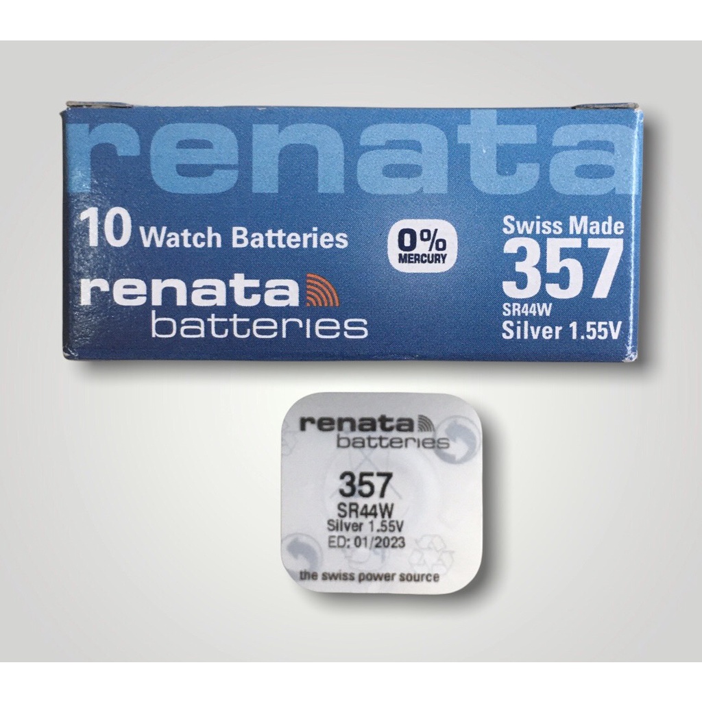 Hộp 1 viên pin Renata Thụy Sĩ SR44W, 357, AG13, LR44, A76 silver bạc ...