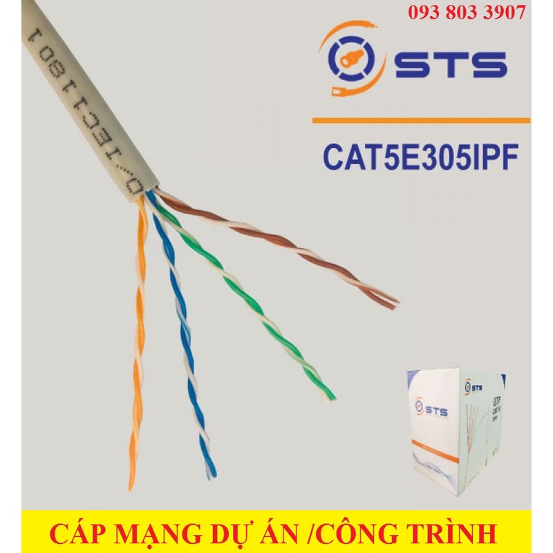 CÁP MẠNG STS CAT5E UTP - Cáp mạng CAT5e – UPT (Unshield Twist Pair ...