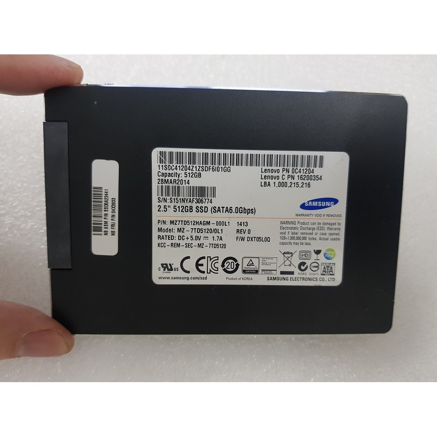 SSD 2.5" Samsung 512Gb Sata 6Gb/s - Ổ cứng zin laptop tháo máy sức khỏe ...