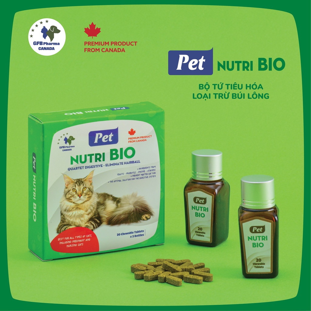 PET NUTRIBIO (GFB PHARMA) - HỖ TRỢ TIÊU HÓA, LOẠI TRỪ BÚI LÔNG | Shopee Việt Nam