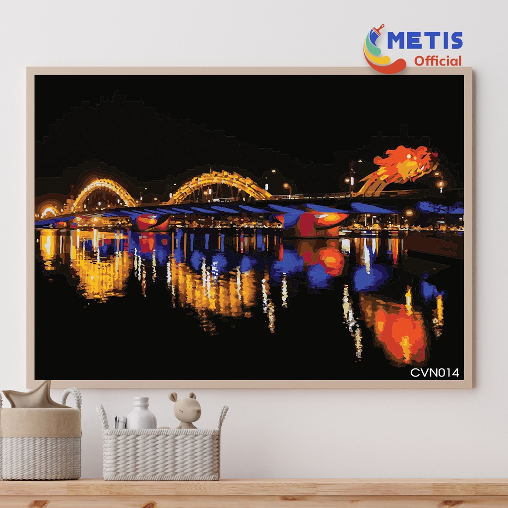 Tranh sơn dầu số hoá tự tô màu trang trí tường METIS OFFICIAL Phong ...