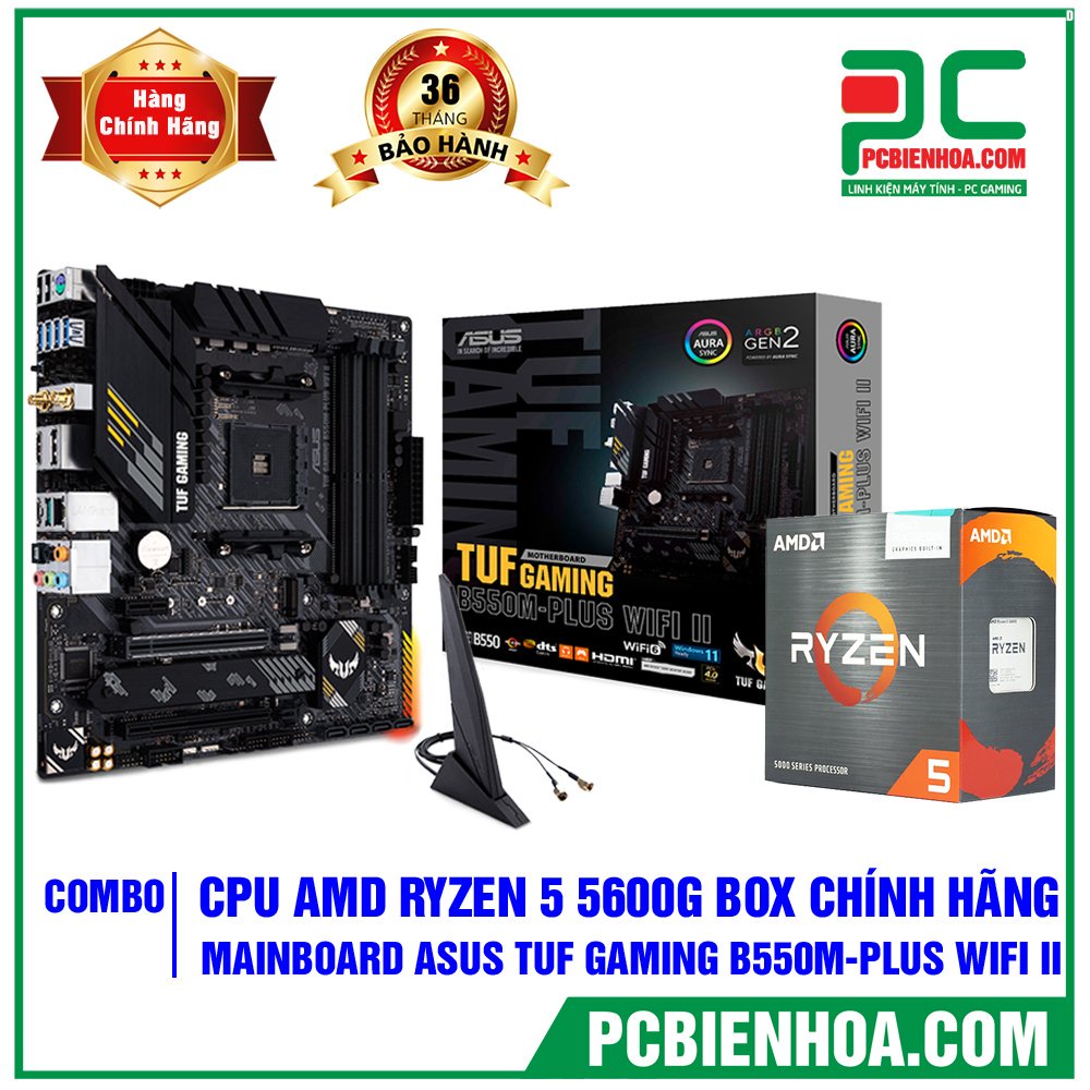 Combo máy tính AMD Ryzen 5 5600G+ B550M TUF Wifi II - Hàng chính hãng 36T | Shopee Việt Nam