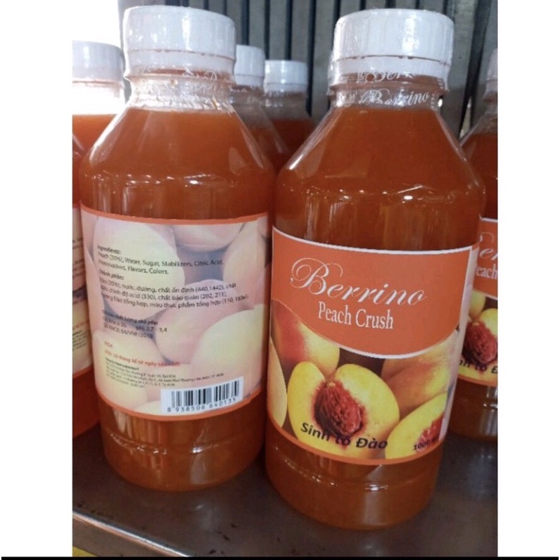 Sinh Tố Đào Berrino chai 1000ml | Shopee Việt Nam