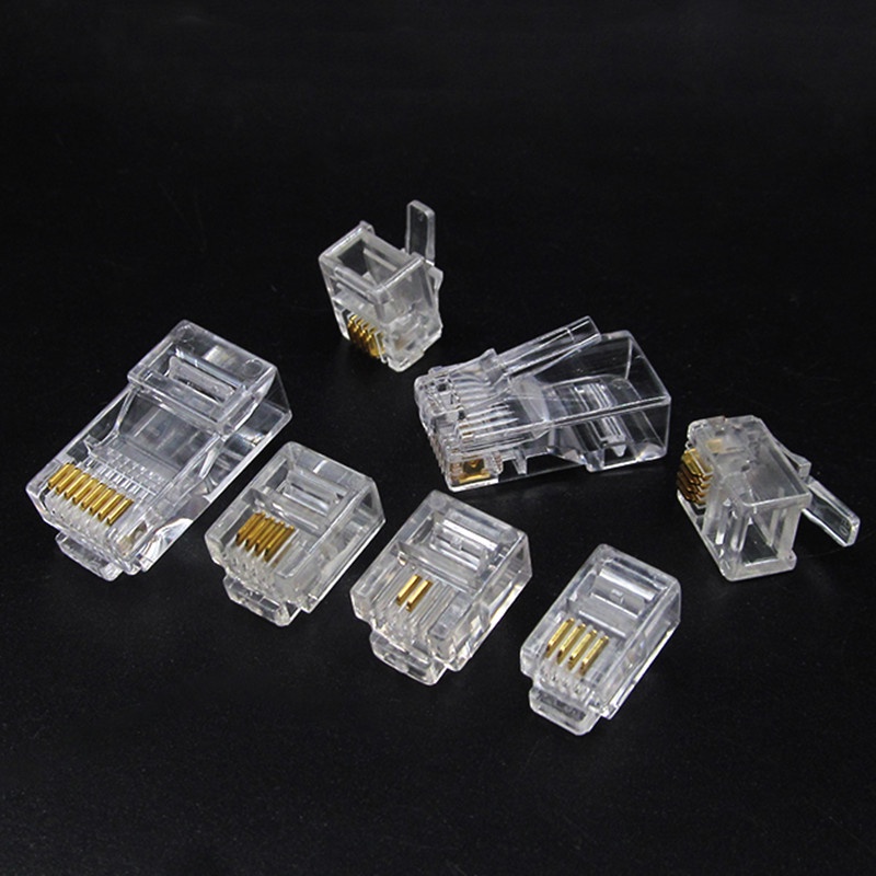10 Chiếc RJ11 RJ45 6P2C 6P4C 6P6C 8P8C Điện Thoại Internet Mô Đun Cắm Jack Kết Nối Mạng | Shopee ...