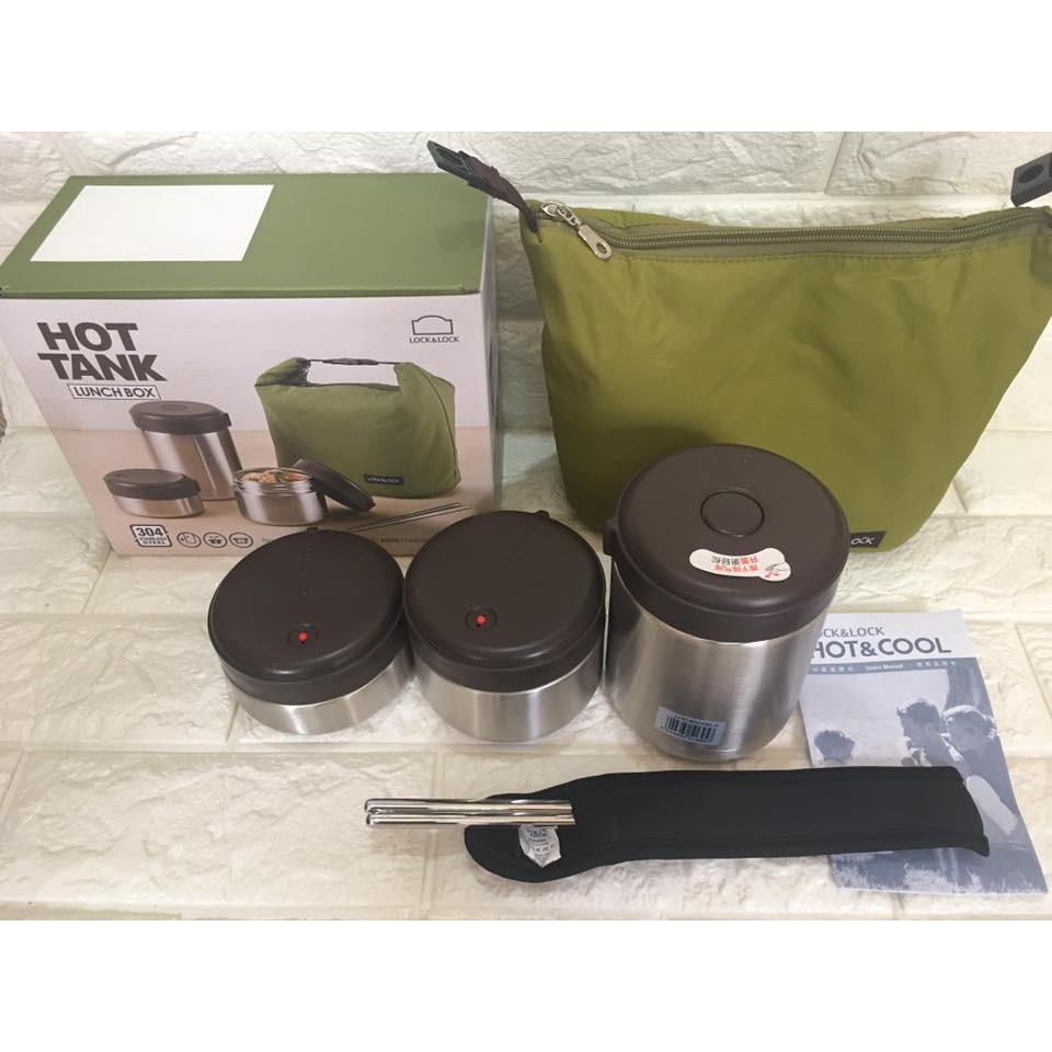 Bộ 3 Hộp Cơm Lock&Lock Mushroom Hot Tank Lunch Box - LHC8025SLV ...