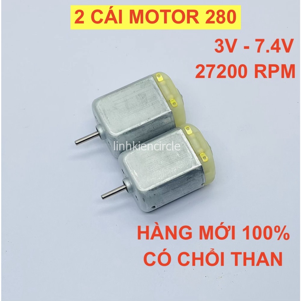 2 motor 280 từ tính mạnh tốc độ cao lực mạnh điện áp 3V - 7.4V 14300 ...