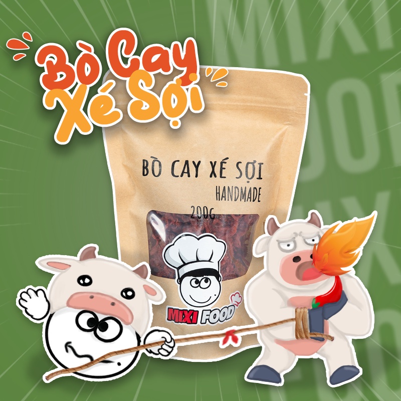 [HN - CHÍNH HÃNG] Bò cay xé sợi, MIXIFOOD tuyệt phẩm thịt bò chất lượng ...