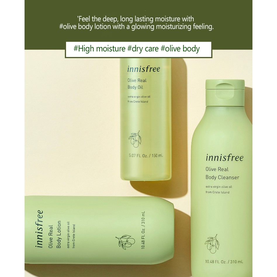 INNISFREE Olive Real Body Lotion 310mL ('2021.04) | Shopee Việt Nam