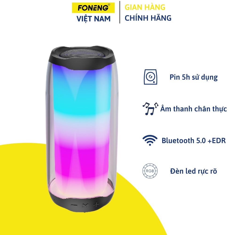 Loa Bluetooth FONENG BL15 Chính Hãng, Đèn Red Phát Sáng với 12 Kiểu Màu ...