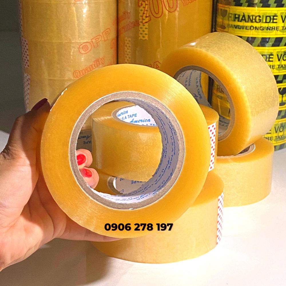 Băng Keo Dán 2kg Trong, Đục 200 Yard 1 Cây 6 Cuộn Nặng Đóng hàng | Shopee Việt Nam