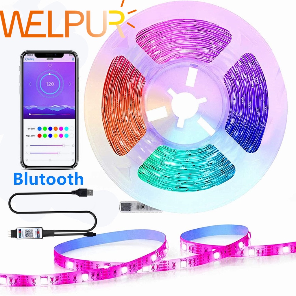 Dây đèn LED DIY RGB 5050 đổi màu điều khiển bằng bluetooth dùng trang ...