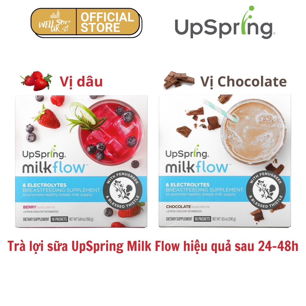 Trà lợi sữa Upspring Milk Flow tác dụng sau 24-48 tiếng (hộp 160g - 16 gói) | Shopee Việt Nam