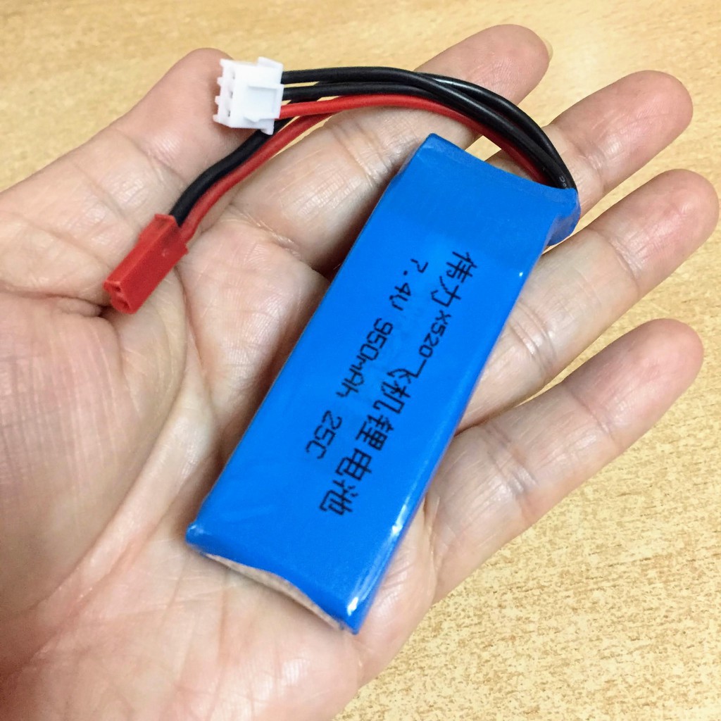 Pin Sạc 7 4v 950mah 25c Cho Máy Bay Cánh Bằng Xk X520 Shopee Việt Nam