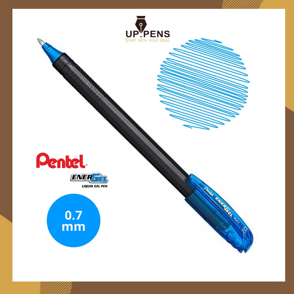 Bút gel Pentel Energel BL417 - Ngòi 0.7mm - Mực xanh da trời (Light ...