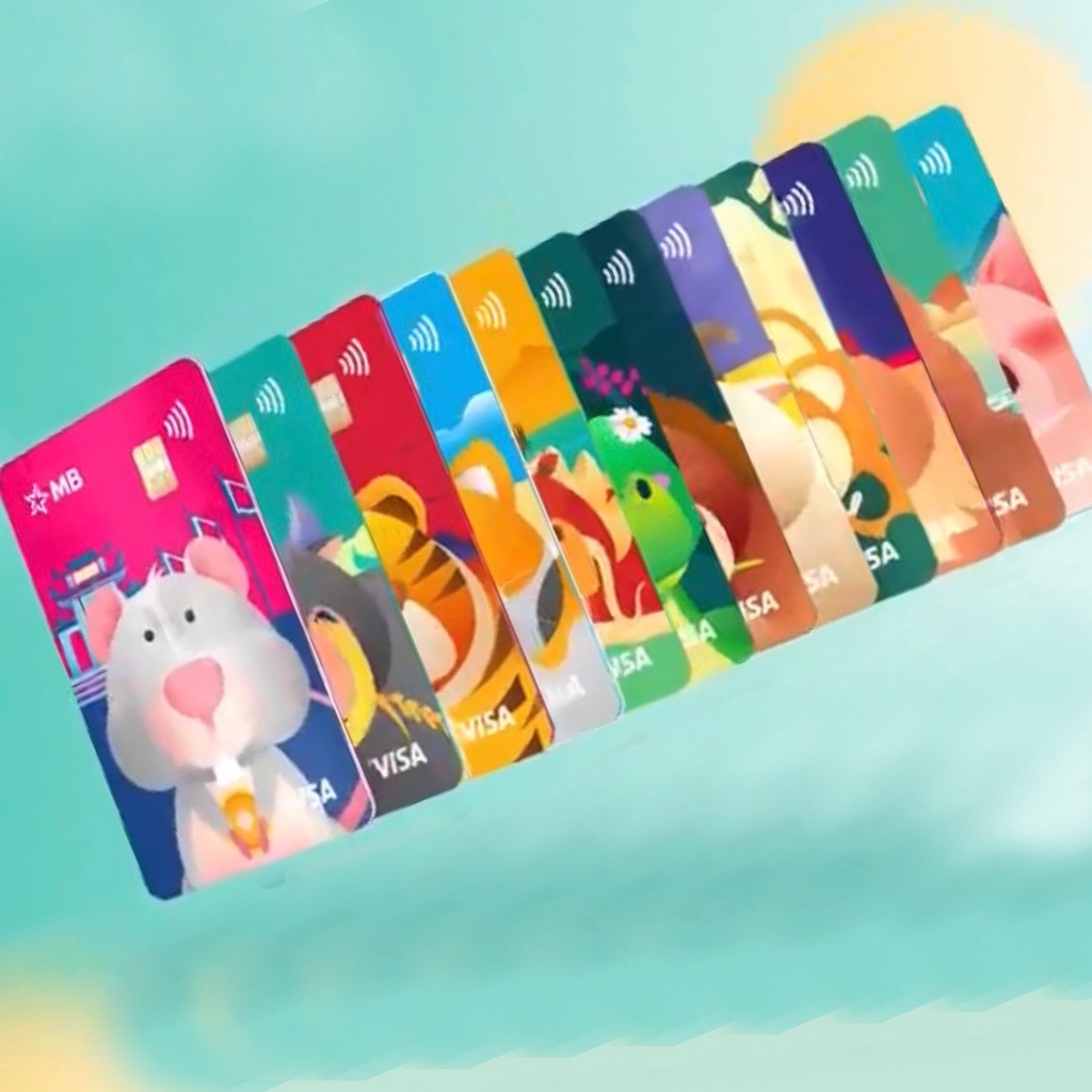 Thẻ hình 12 Con Giáp, thẻ MBBank - Phiên bản limited, Thẻ ATM VISA MB ...