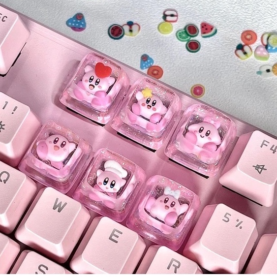 Keycap custom bàn phím cơ hình kirby dễ thươnng | Shopee Việt Nam
