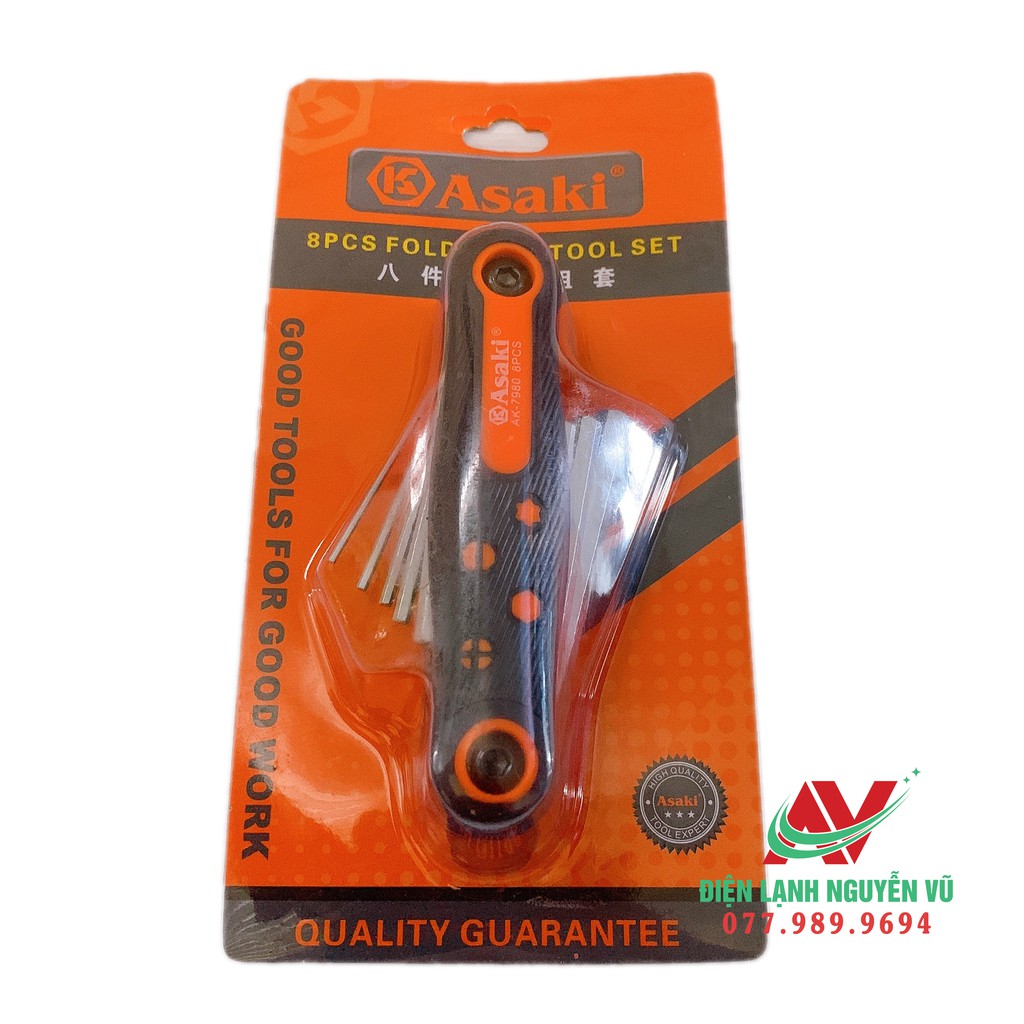 Bộ lục giác xếp 8 chi tiết Asaki AK-7980 | Shopee Việt Nam