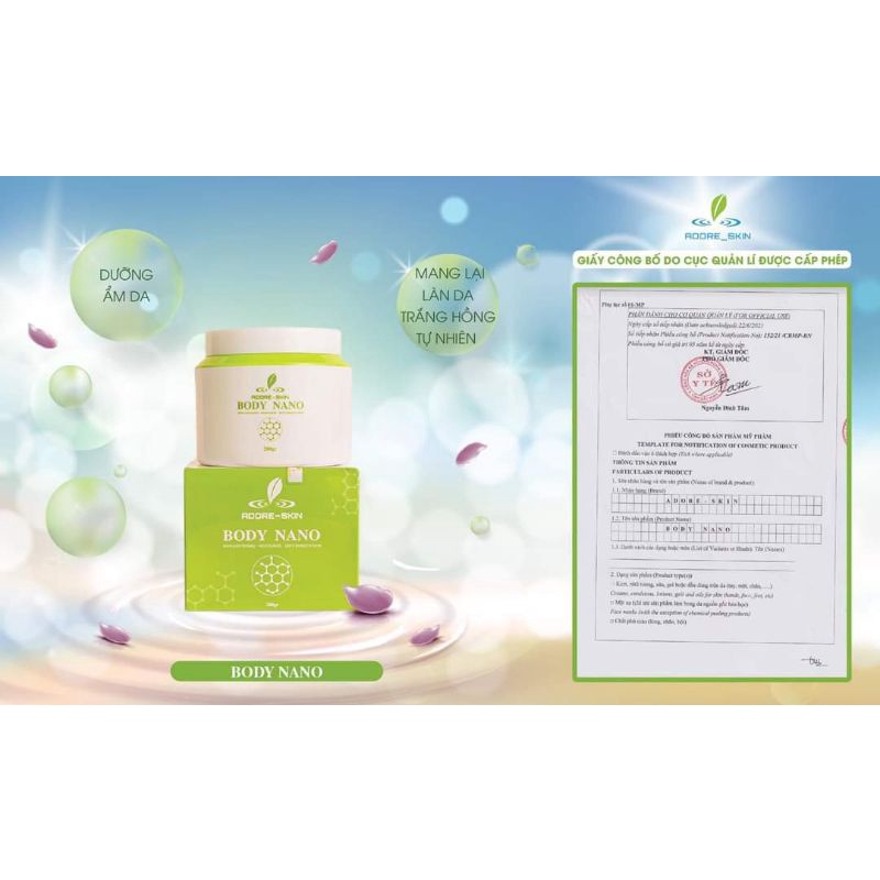 KEM BODY NANO ADORE SKIN | Shopee Việt Nam