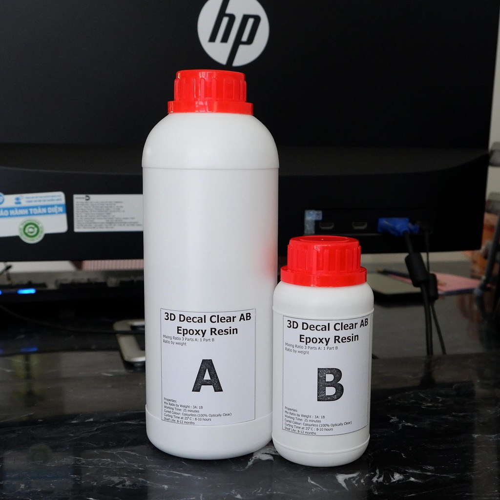 Keo đổ nhựa epoxy resin dẻo đổ tem decal 3D trong suốt Epoxy Resin ...