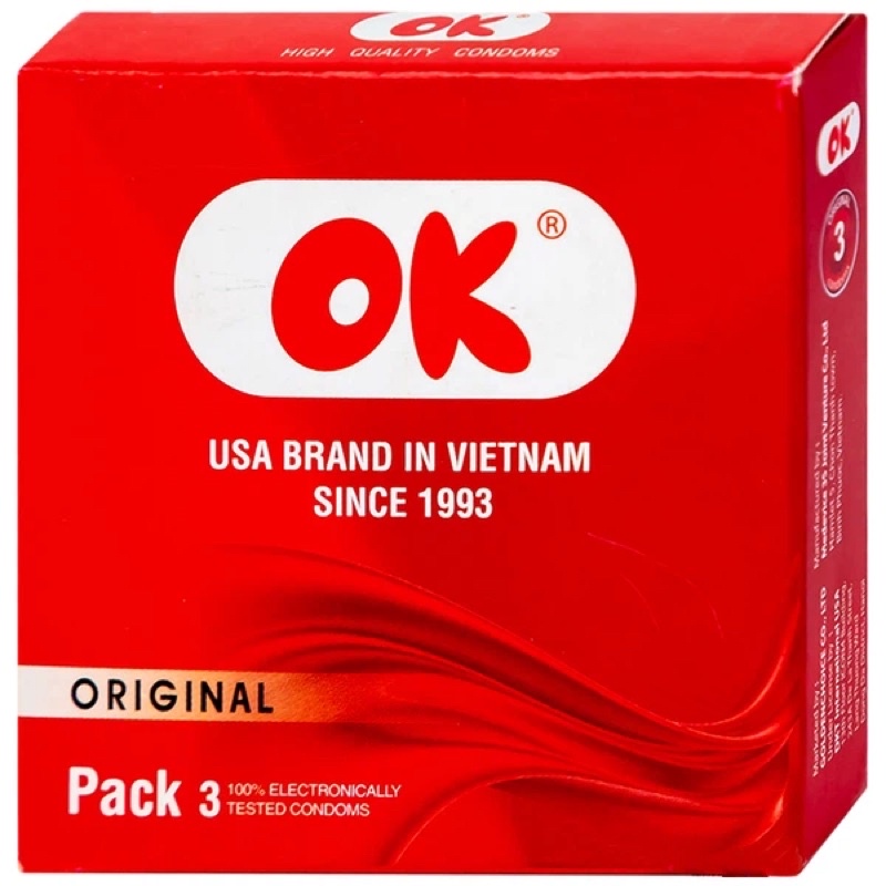 Bao Cao Su Ok Original Không Mùi, Đàn Hồi Tốt 3 Cái | Shopee Việt Nam