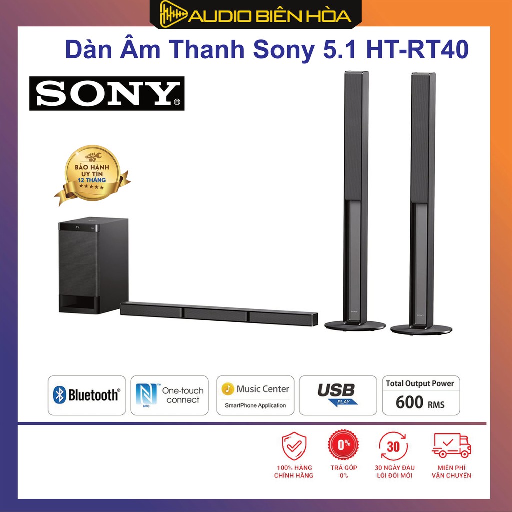 Loa Soundbar Sony 5.1 HT-RT40 Công Suất 600W Dàn Âm Thanh HI-FI Chính ...