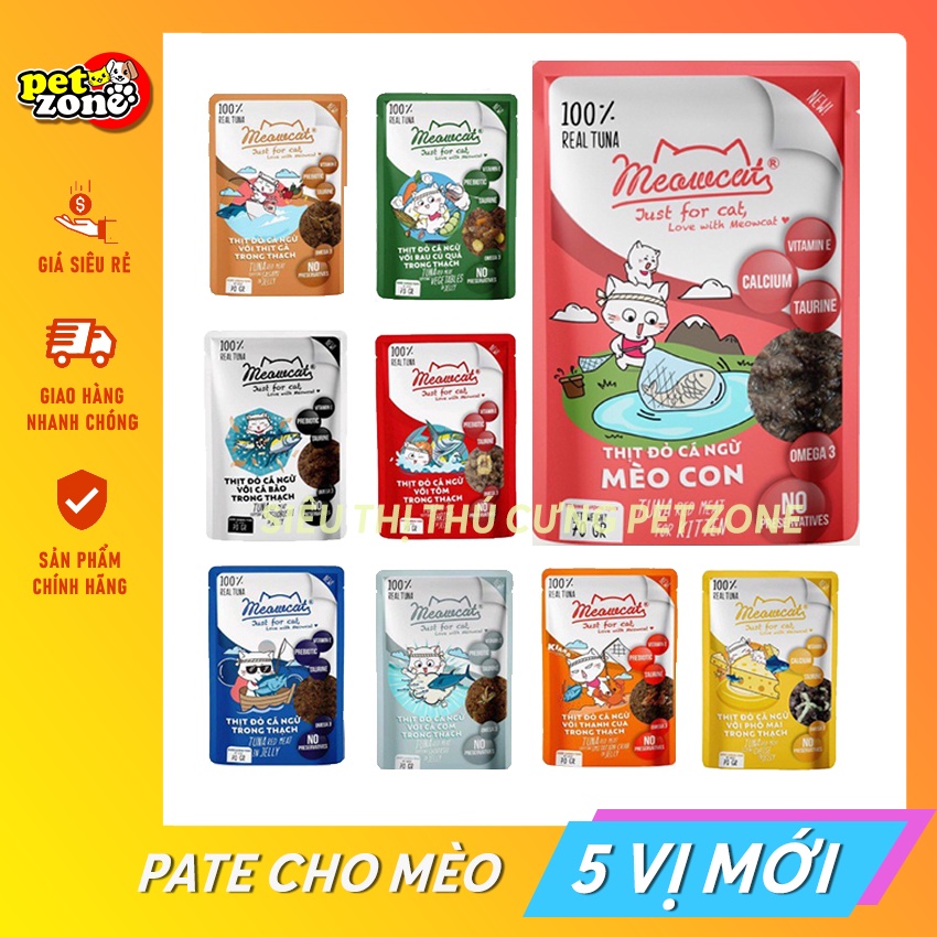 Pate Meowcat cho mèo gói 70g - Thức ăn ướt cho mèo | Shopee Việt Nam