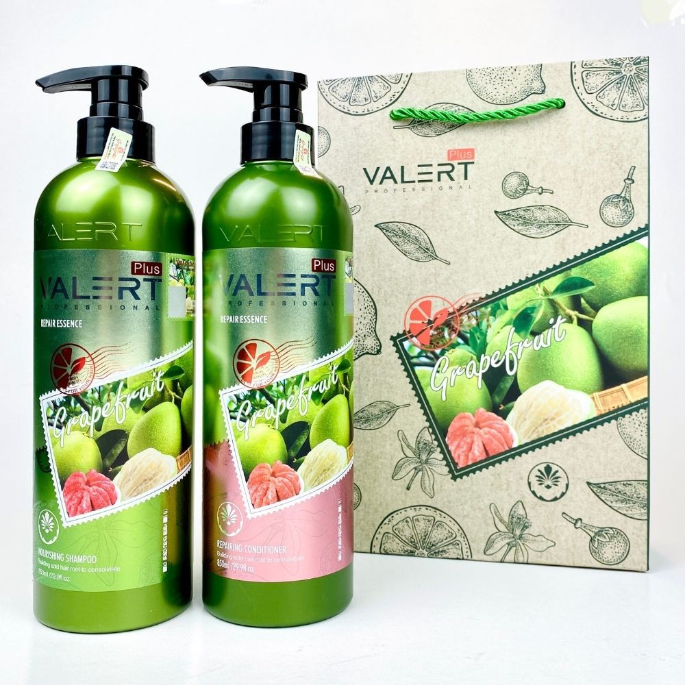 Bộ dầu gội xả bưởi Valert Grapefruit siêu mượt ngăn rụng mọc tóc ...