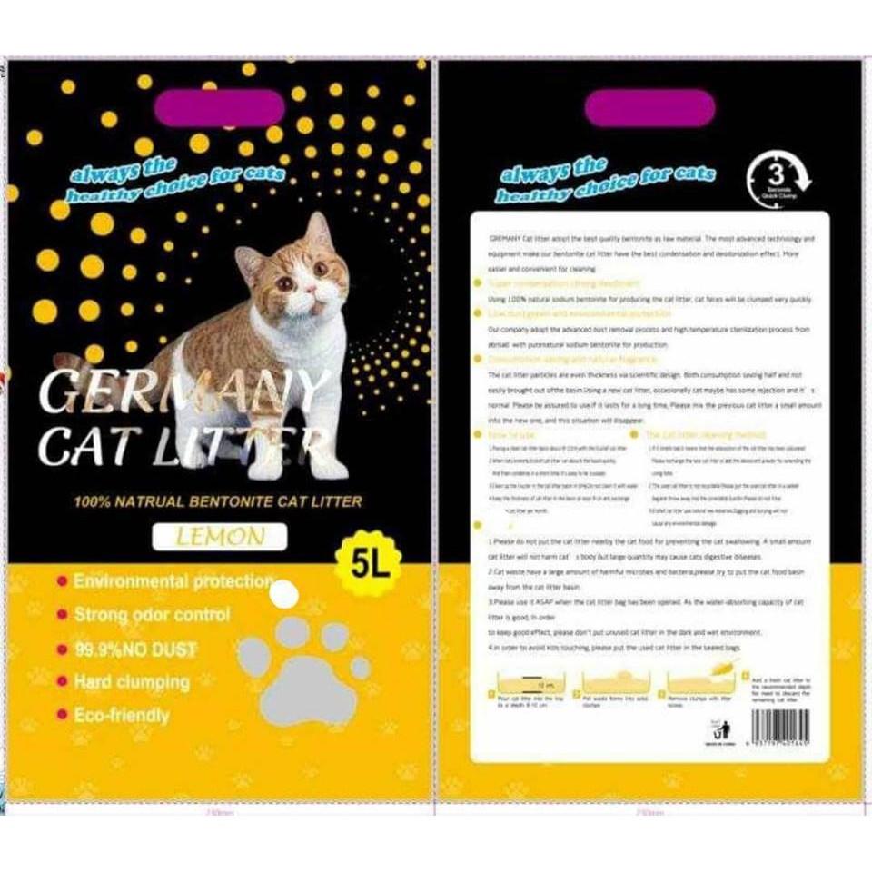 Cát mèo - Germany Cat Litter 5L (Cafe, Chanh và Táo) | Shopee Việt Nam