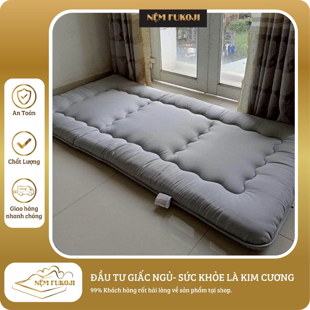 Nệm Bông Trải Sàn,Topper Nệm FUKOJI Cao Cấp Kích Thước 1M/1M2/1M4/1M6 ...
