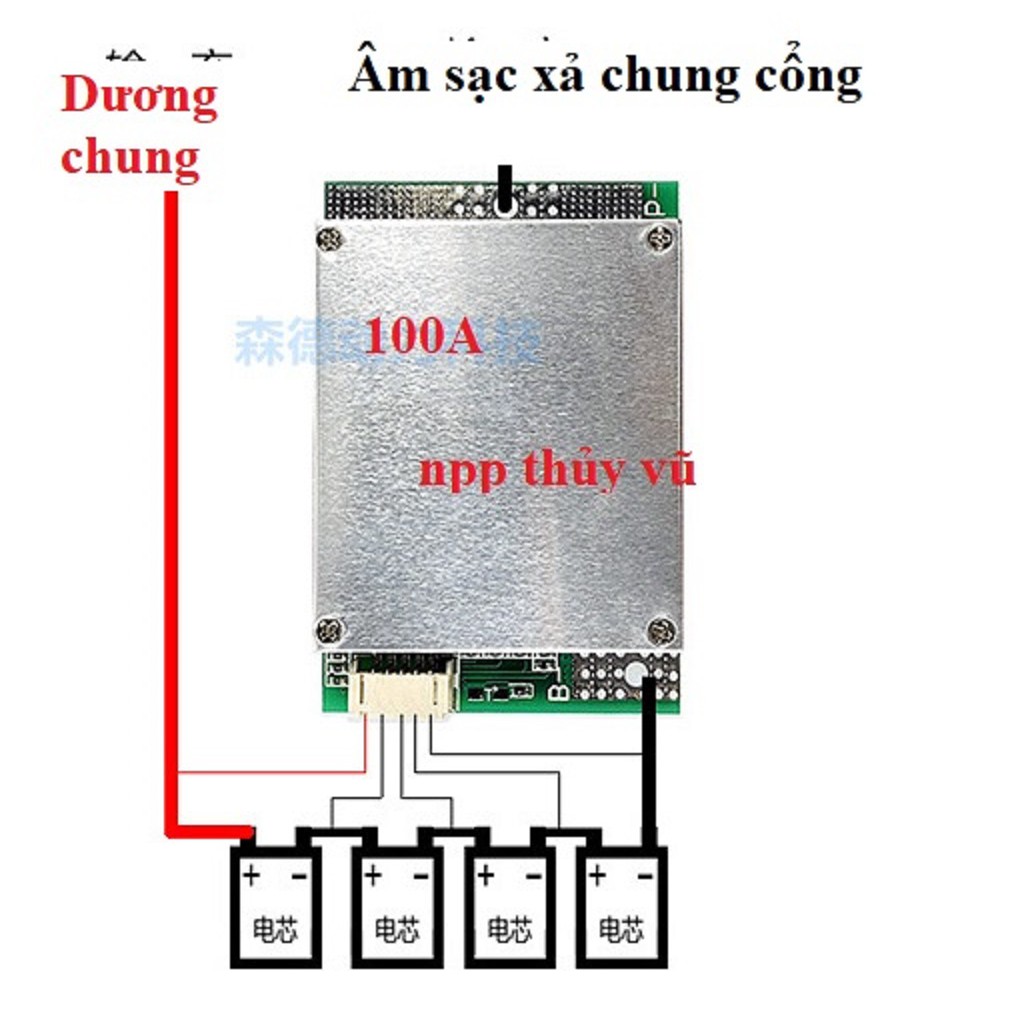 Mạch bảo vệ 100A chung cổng BMS 4S 100A | Shopee Việt Nam