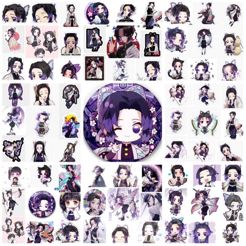 Sticker hình dán Kochou Shinobu 30-60 cái ép lụa/ảnh Sticker Trùng trụ ...