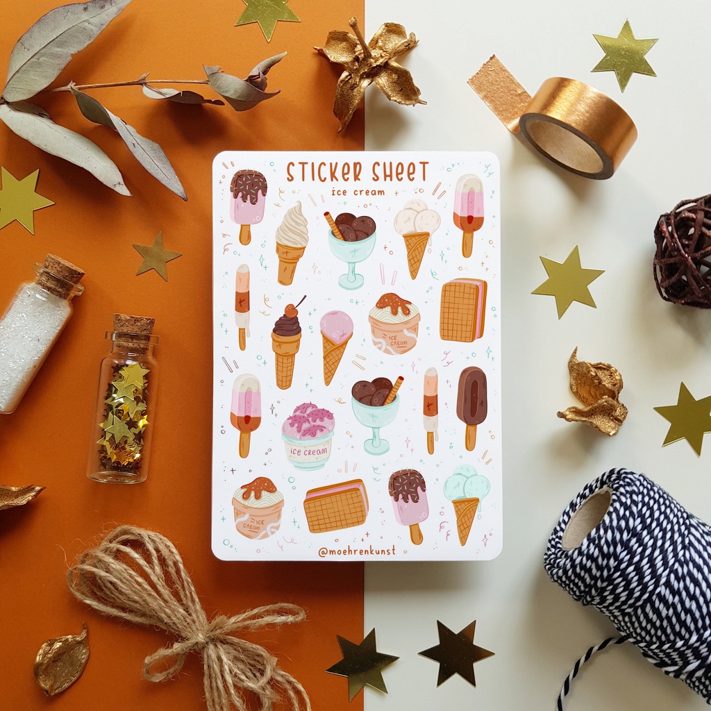Sticker Sheet - Ice Cream - Chuyên dán sổ | Bullet Journal Stickers ...