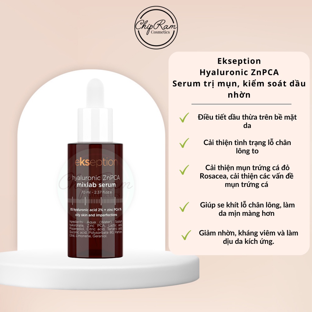 Tinh chất dành cho da mụn kiểm soát nhờn EKSEPTION Hyaluronic ZnPCA ...