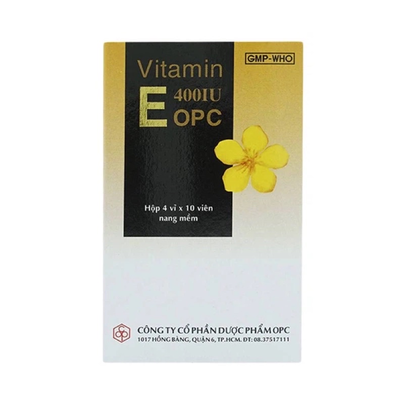 VITAMIN E 400 IU OPC HỘP 40 VIÊN – PHÒNG NGỪA THIẾU HỤT VITAMIN E | Shopee Việt Nam