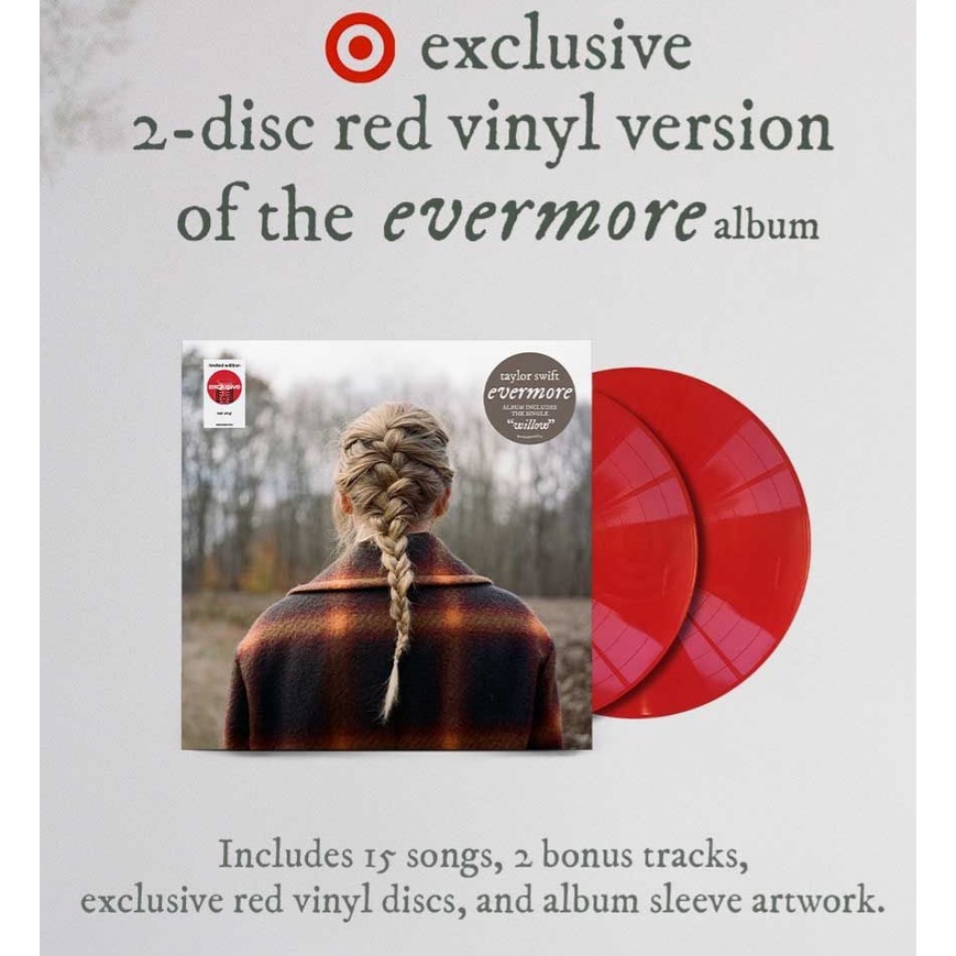 Taylor Swift – Evermore 2 x Vinyl, LP, Album, Limited Edition | Shopee ...