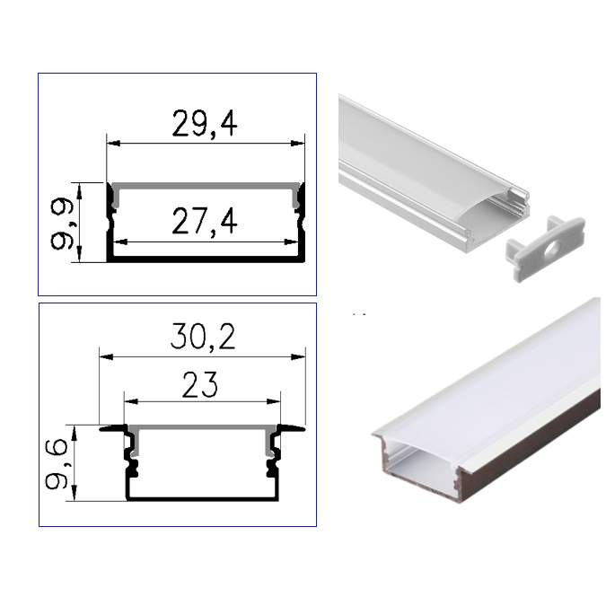 1m U3010, T3010 Thanh nhôm đèn LED , Thanh nhôm định hình LED, thanh ...