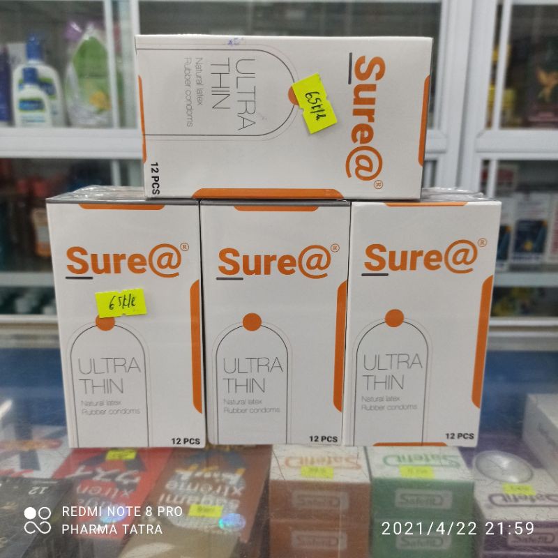 Bao cao su Sure Ultra thin hộp 12 bao ⚡chính hãng siêu mỏng⚡ | Shopee ...