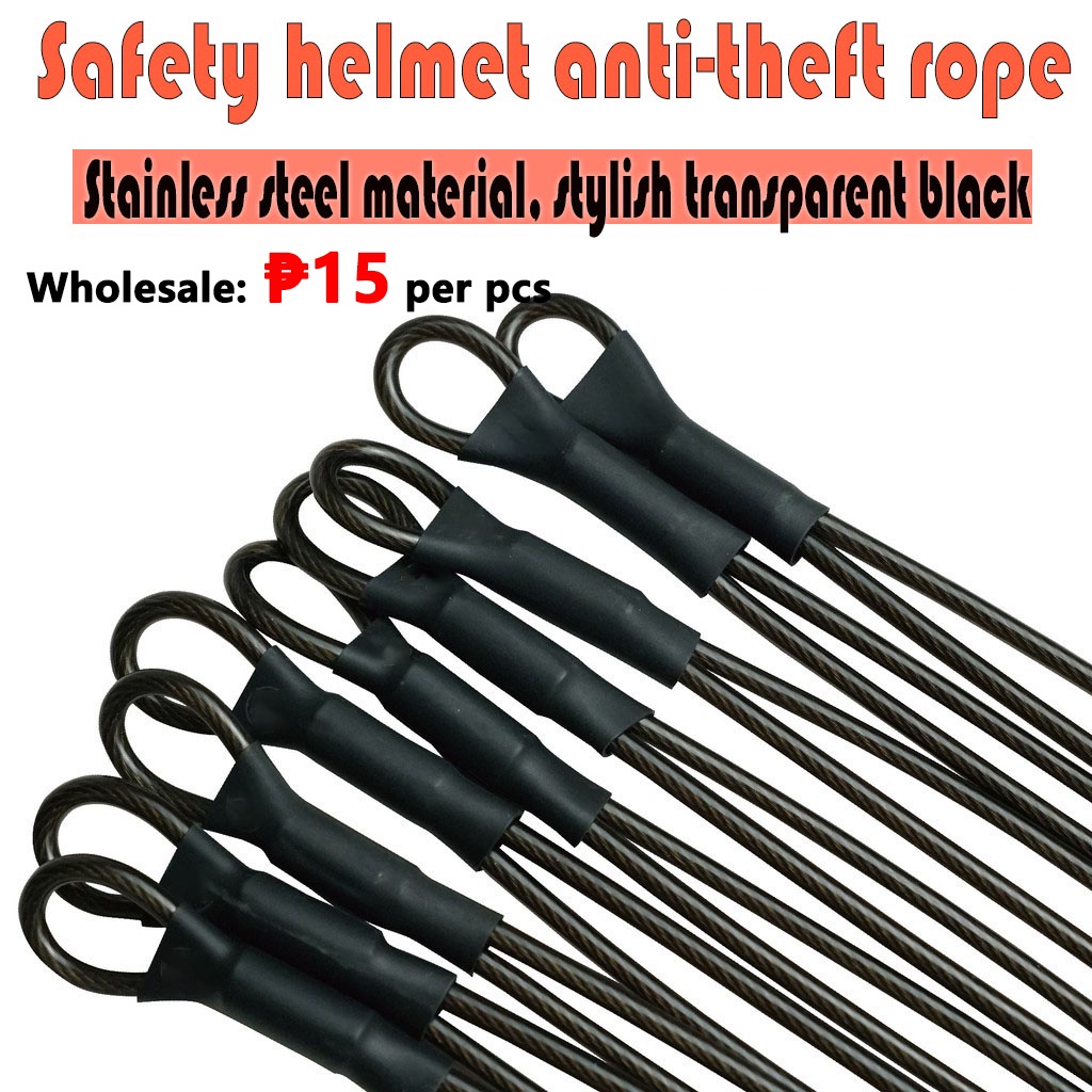 1pcs anti-theft reminder rope motorcycle full helmet storage wire rope ...